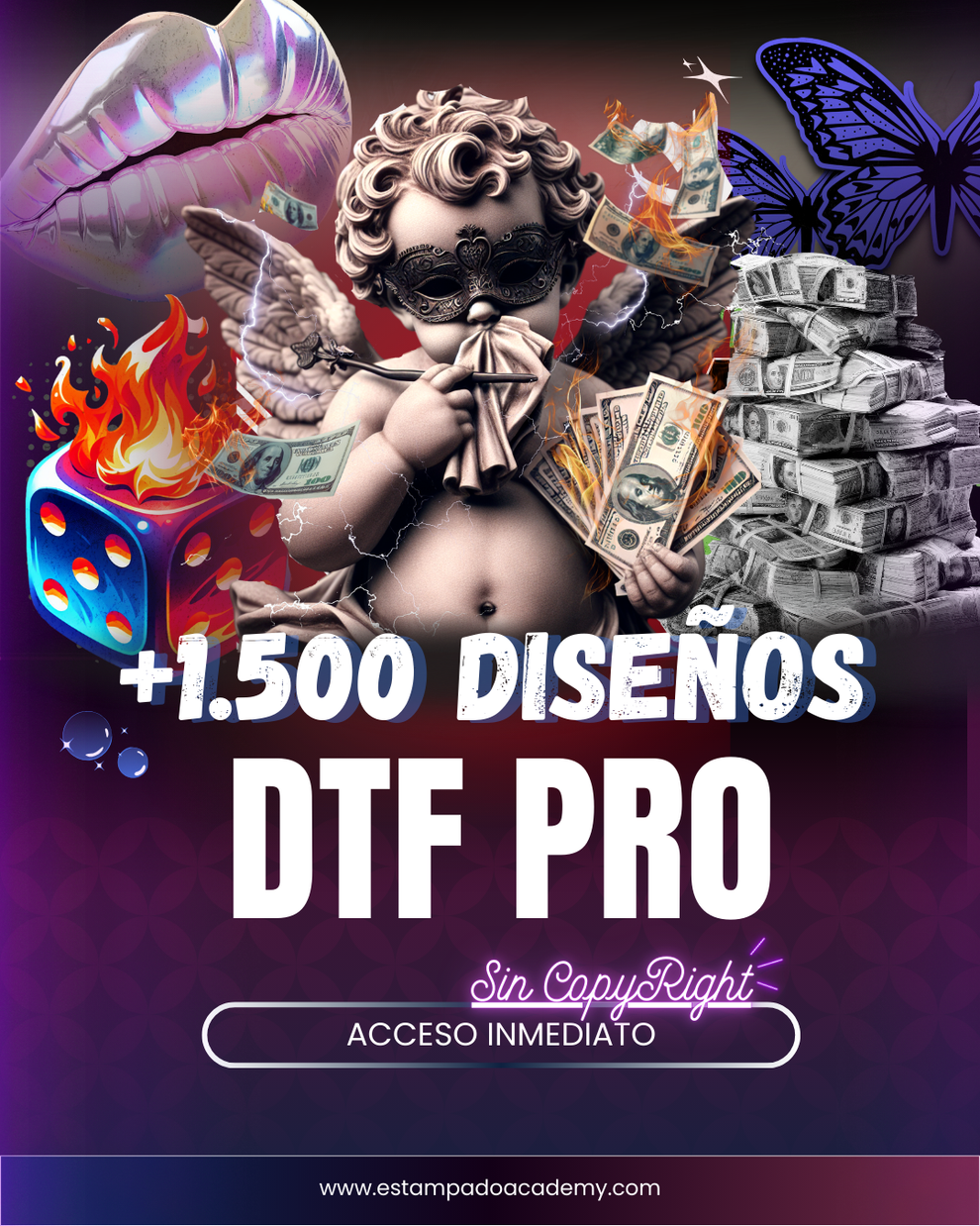 +1.500 Diseños DTF PRO – Estampado Academy