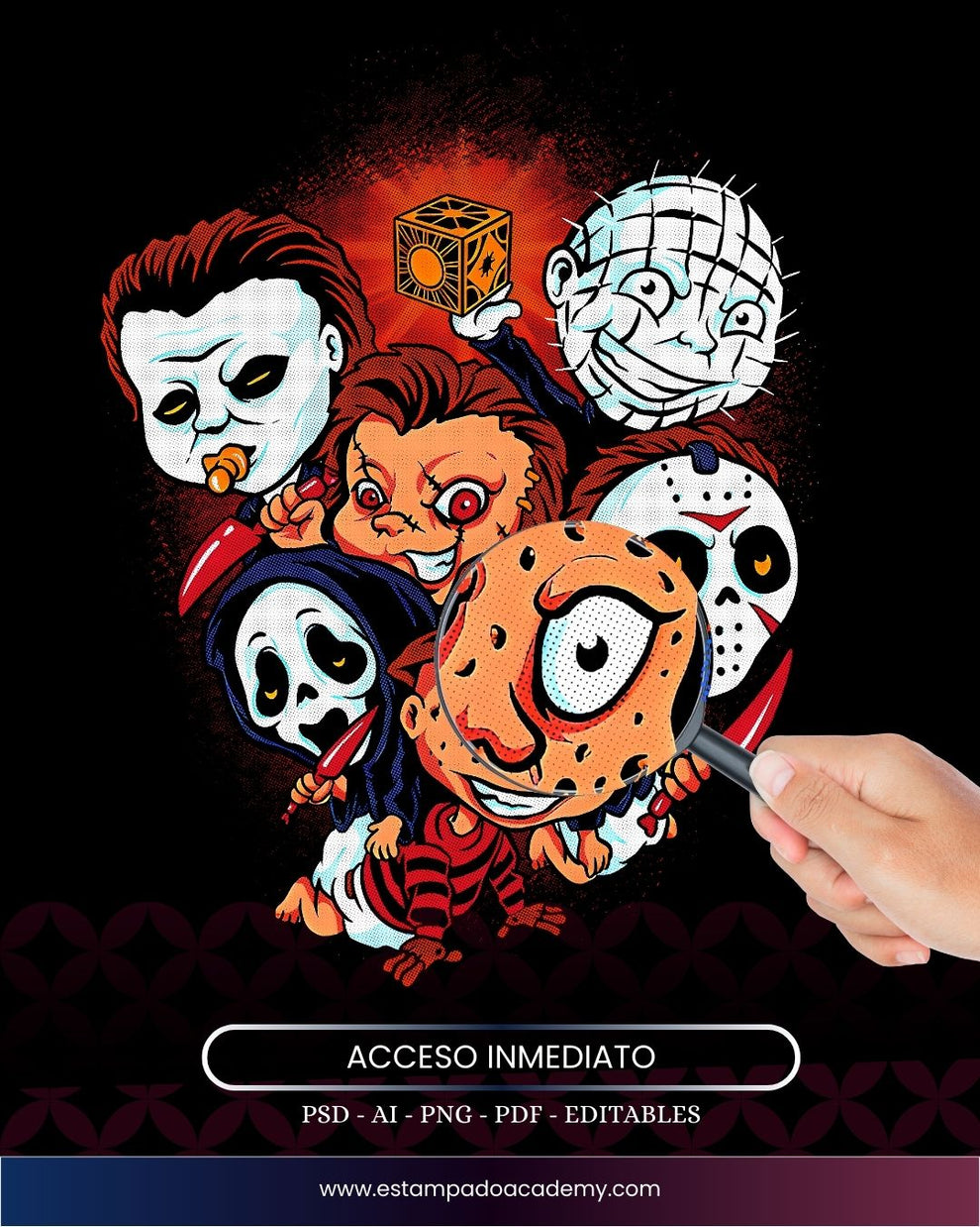+100 Diseños en Semitono para DTF – Estampado Academy