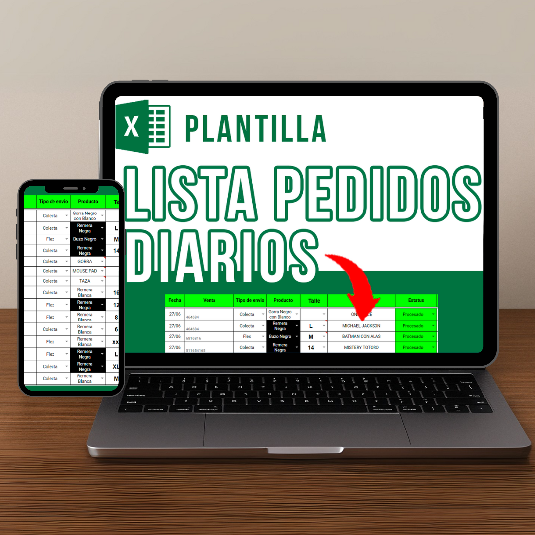 Planilla de Control de Pedidos Diarios para Estampado – Estampado Academy